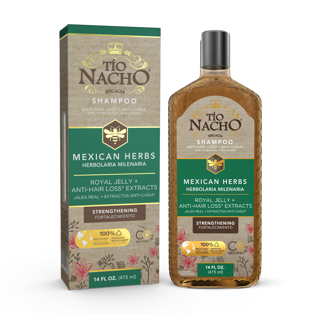 TIO NACHO MEXICAN HERB HAIR STRENGTHENING SHAMPOO WITH ROYAL JELLY ...