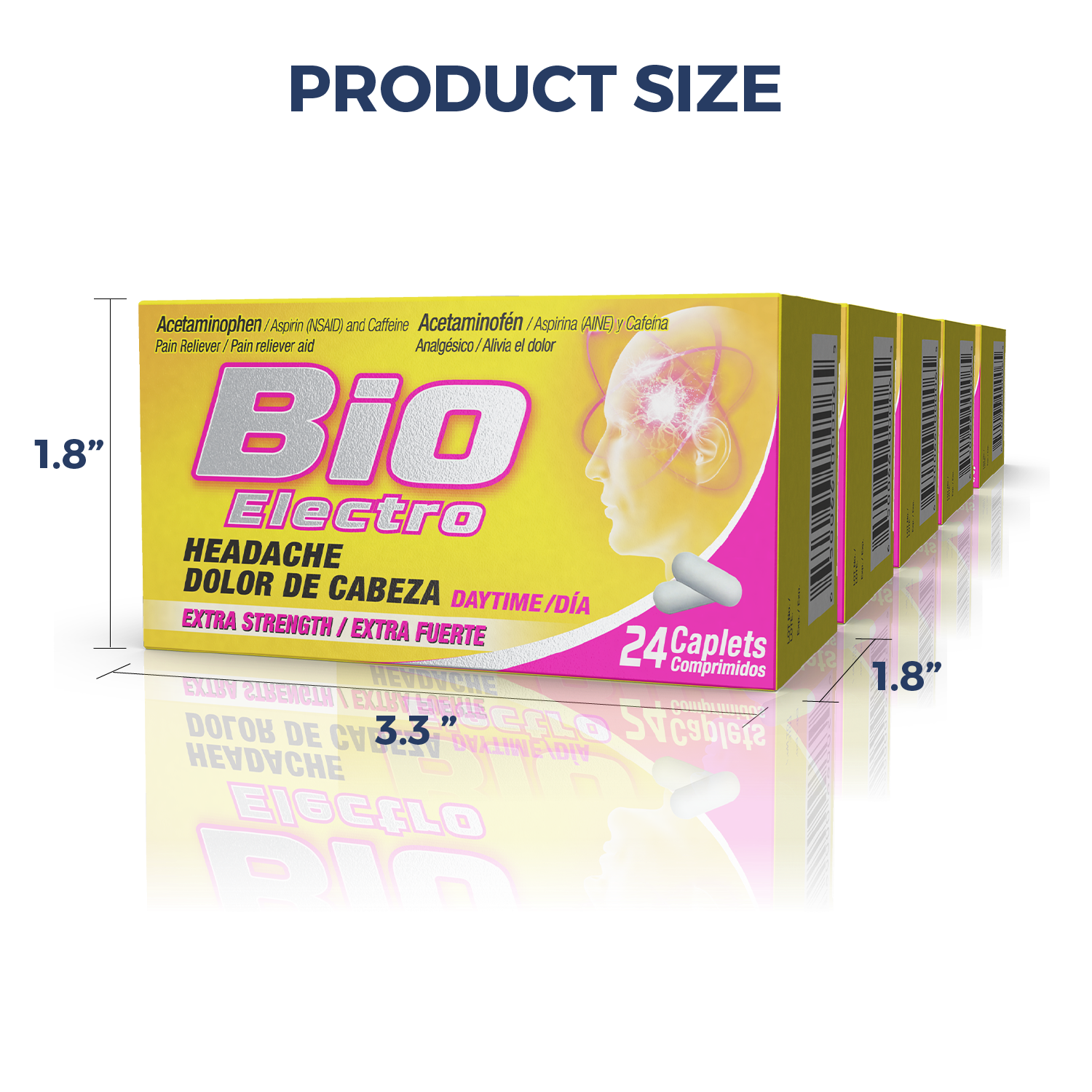 BioElectro Extra Strength Pain Reliever Acetaminophen, Aspirin (NSAID ...