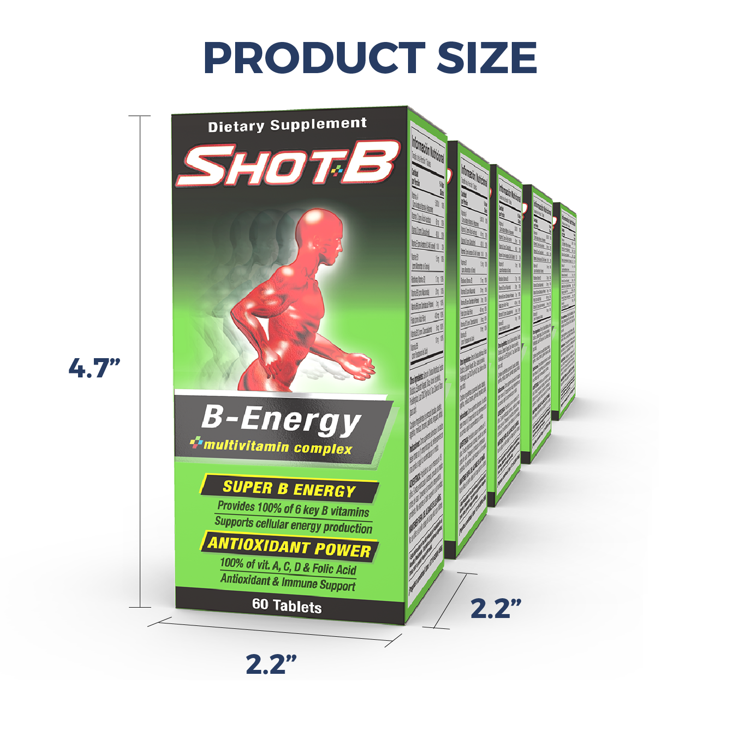 Shot B Energy Multivitamin Complex Antioxidant & Immune Support Tablet ...