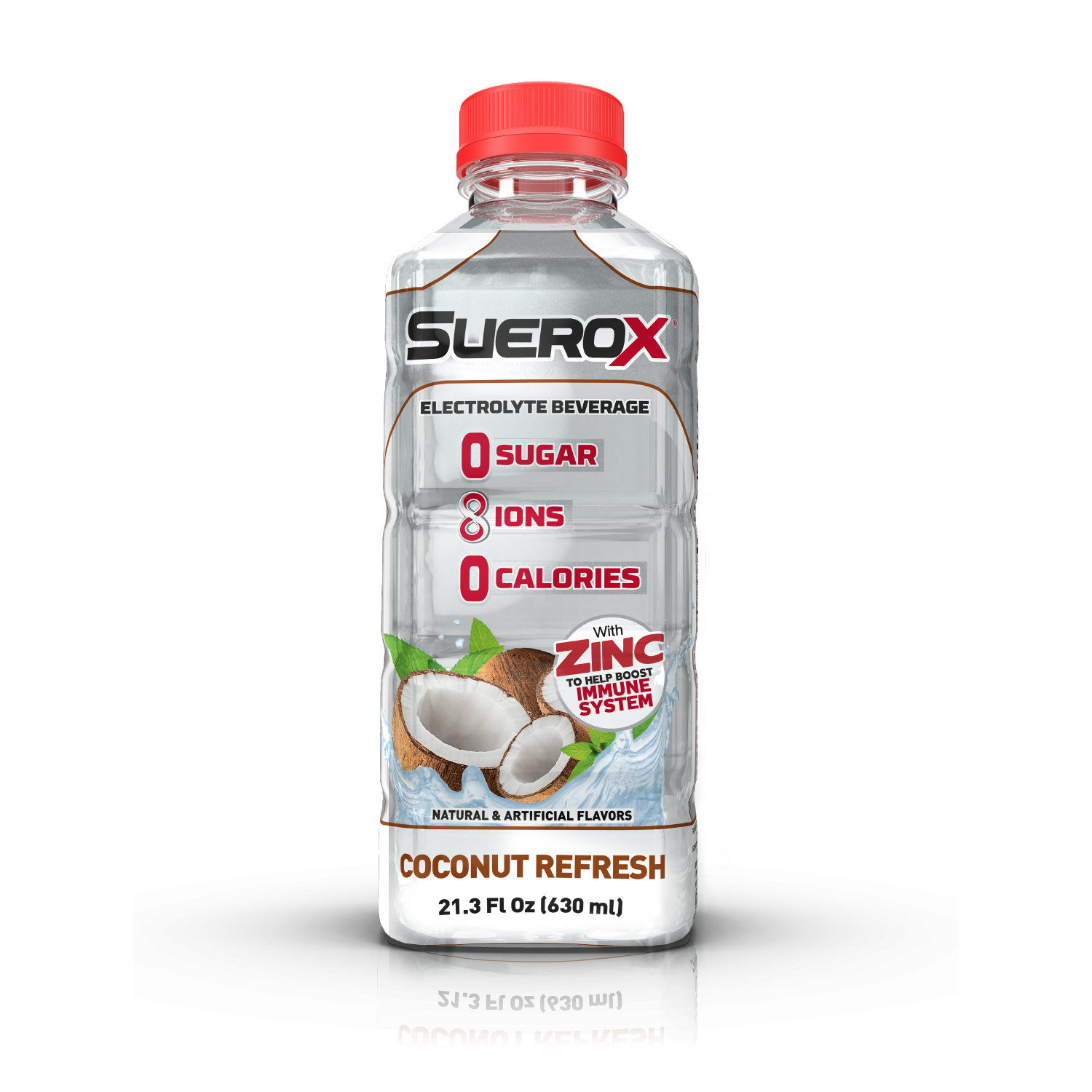 SueroX Coconut RefreshHealthy Hydration, Sugar Free, 0 Calories, 8 ion ...