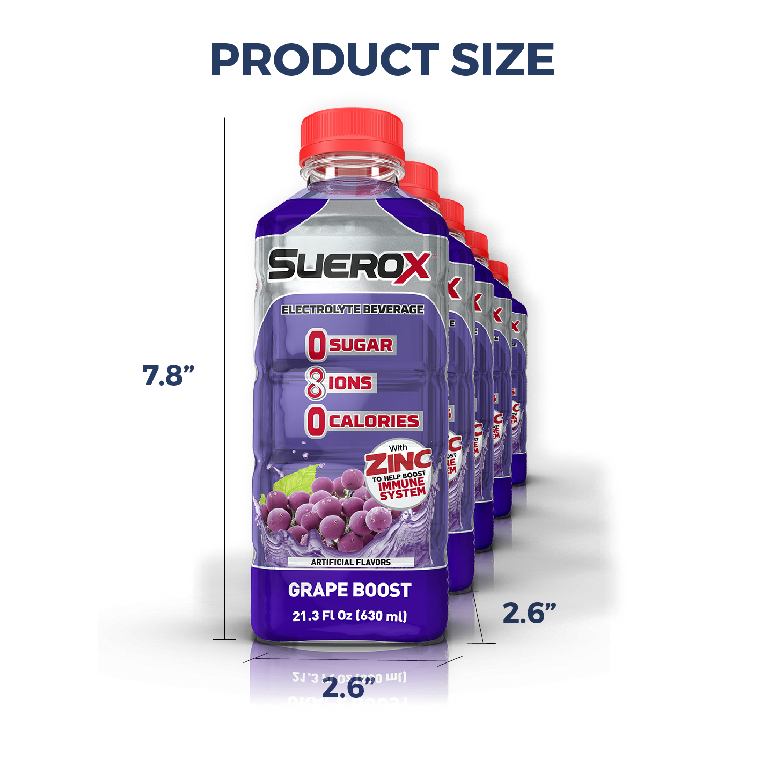 SueroX Grape BoostHealthy Hydration, Sugar Free, 0 Calories, 8 ions El ...