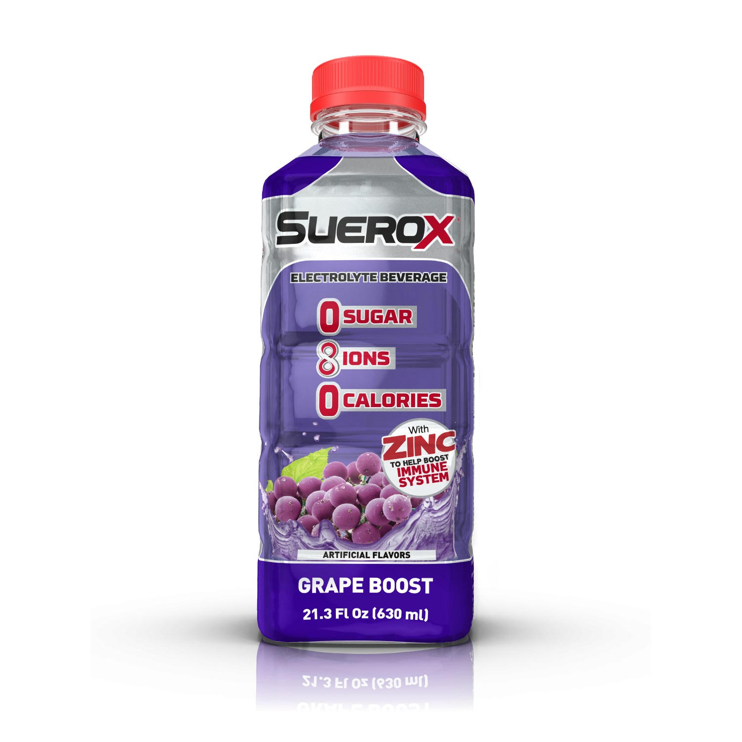 SUEROX ZERO SUGAR HYDRATION ELECTROLYTE DRINK, GRAPE BOOST, 21 FL OZ ...