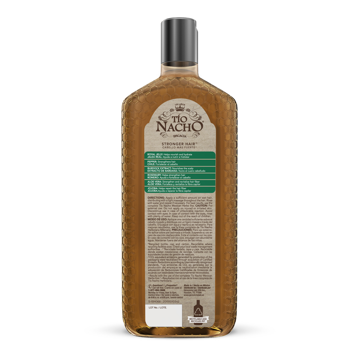 TIO NACHO MEXICAN HERB HAIR STRENGTHENING SHAMPOO WITH ROYAL JELLY ...