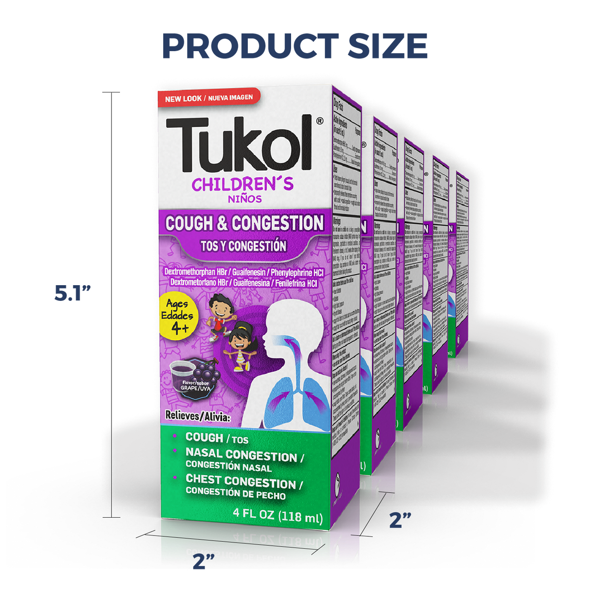 Tukol Children's Grape Cough & Congestion Cough Syrup - 4 fl oz (118 m ...