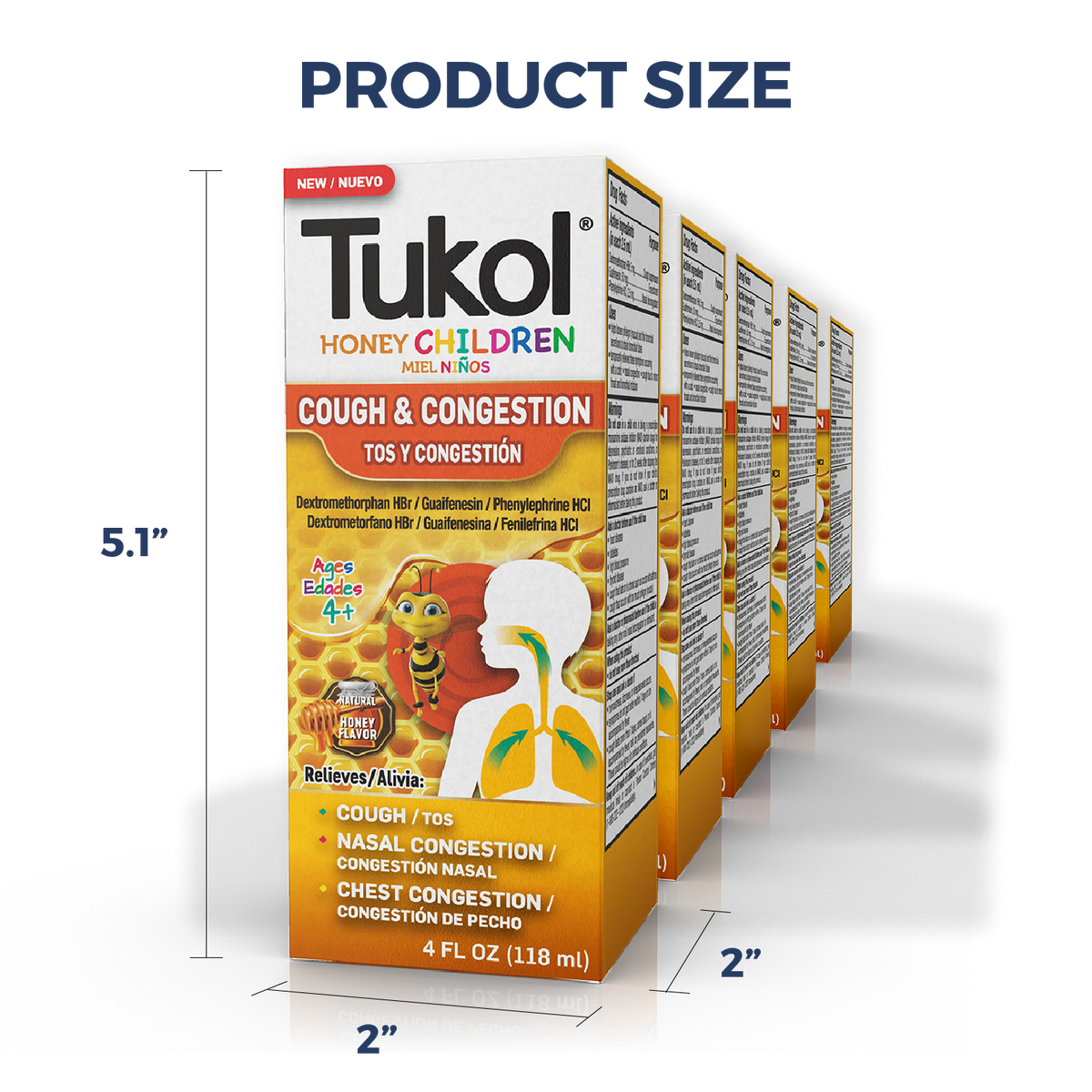 Tukol Honey Children Cough & Congestion Cough Syrup - 4 fl oz (118 ml ...