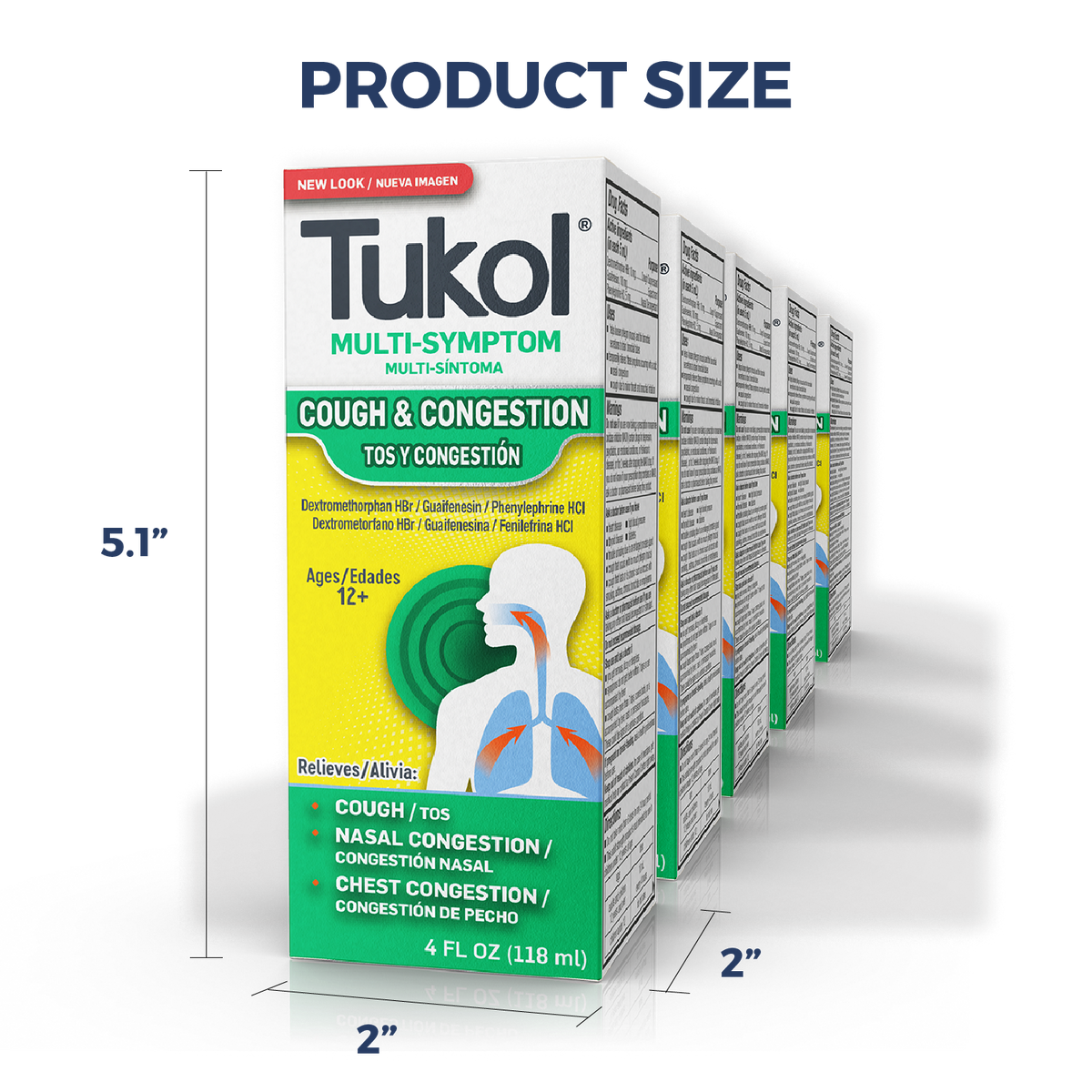 Tukol Multi Symptom Cough & Congestion Cough Syrup - 4 fl oz (118 ml ...