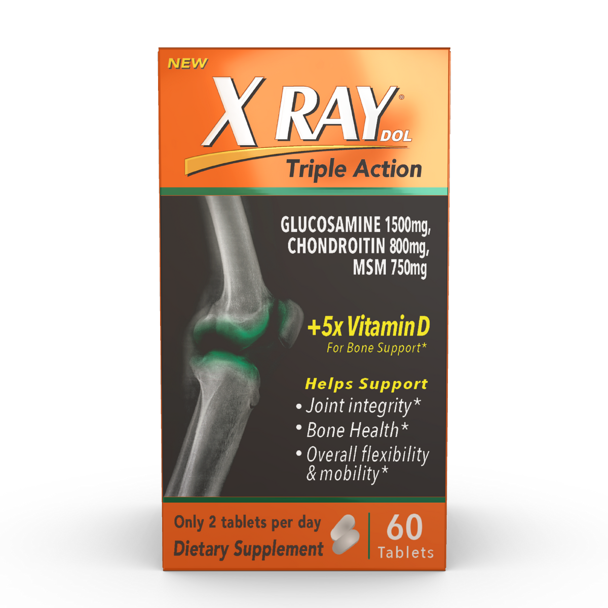 X Ray DOL Triple Action Bone Support Capsules - 60 Capsules each - Cas ...