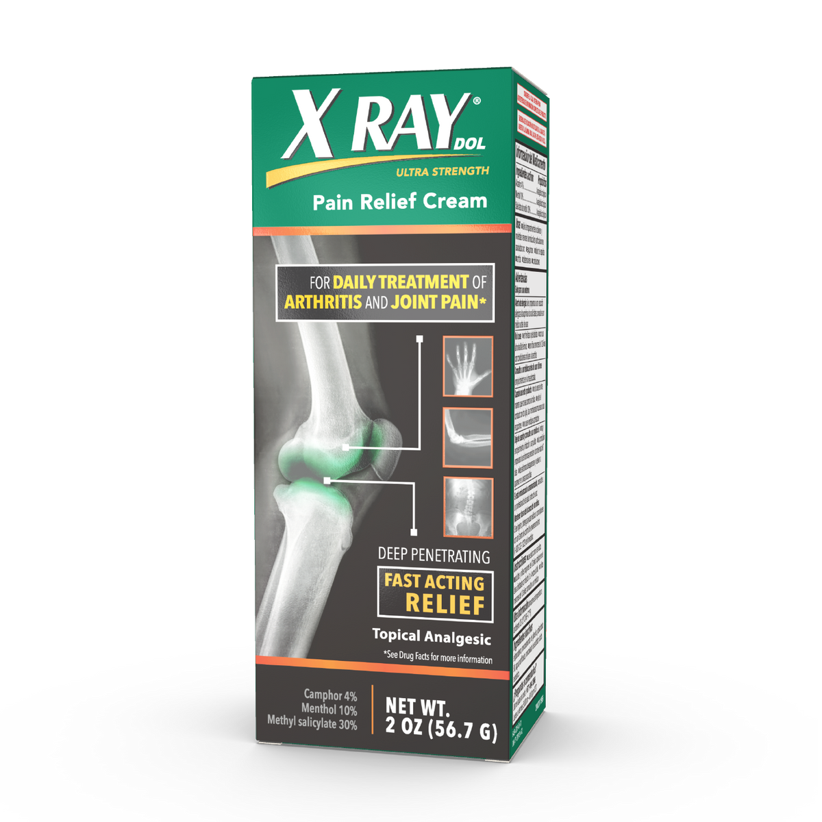 X Ray DOL Ultra Strength Pain Relief Cream - 2 oz (56.7 G) - Case of 2 ...