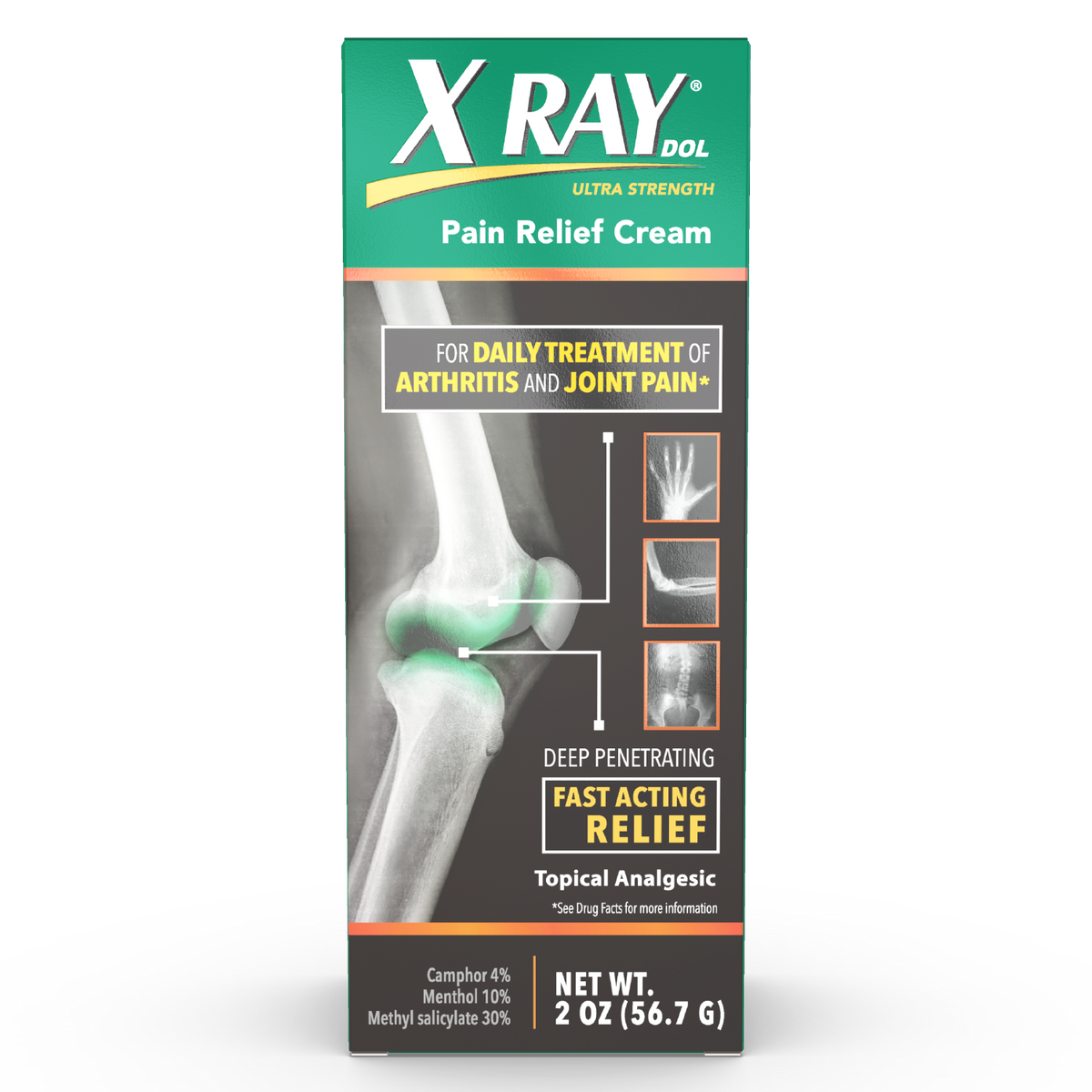 X Ray DOL Ultra Strength Pain Relief Cream - 2 oz (56.7 G) - Case of 2 ...