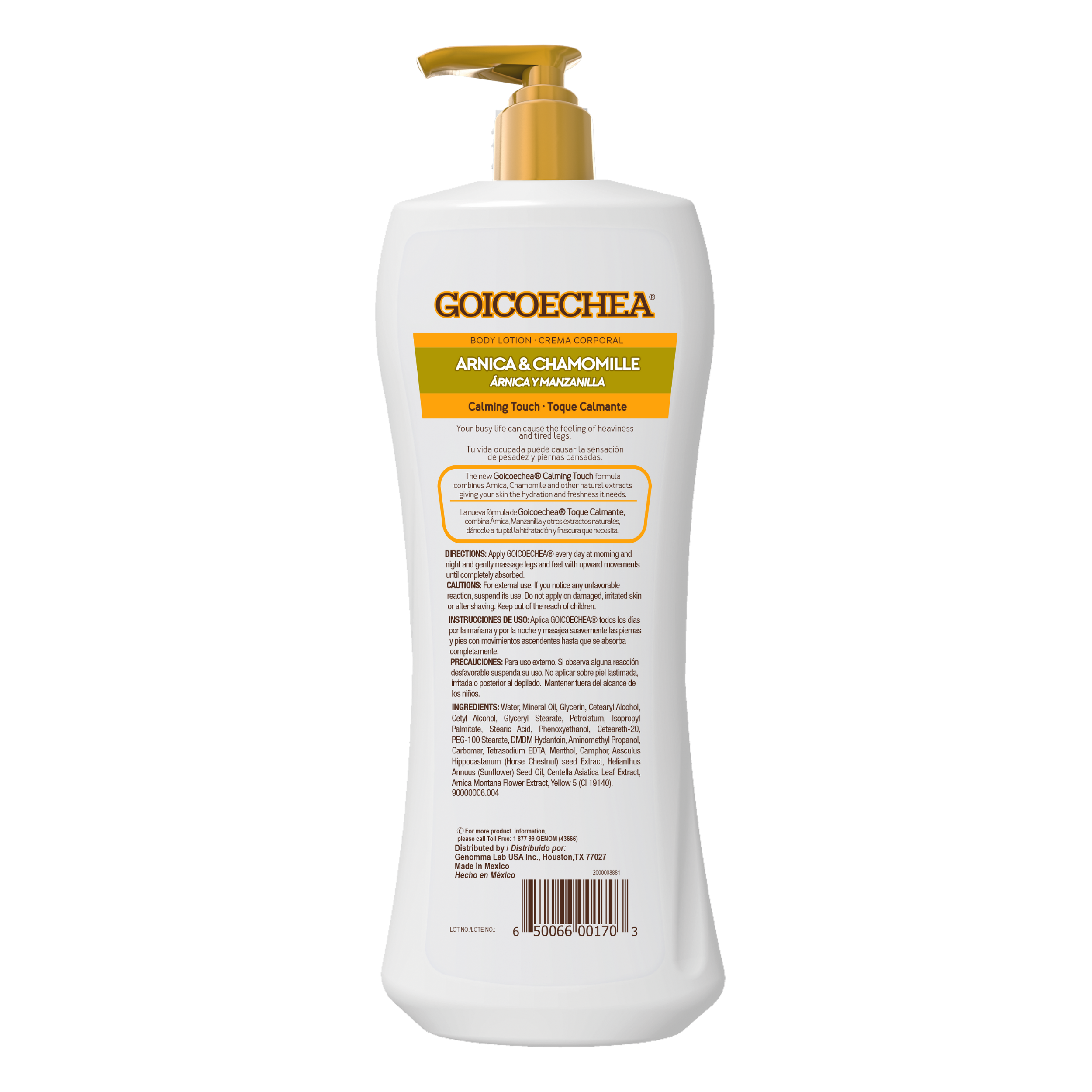 Goicoechea • Calming Touch Body Lotion with Arnica – Genomma B2B ...
