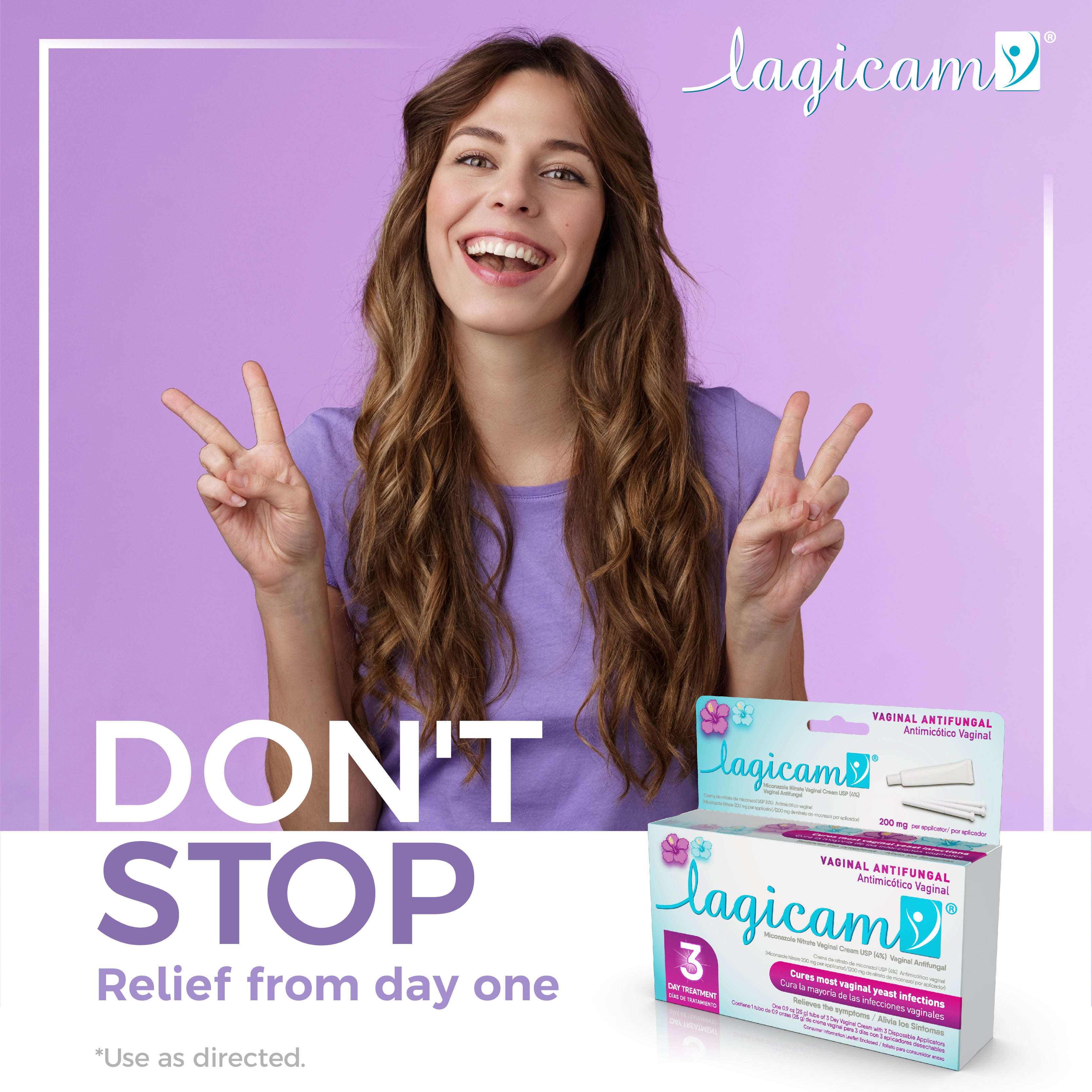 LAGICAM VAGINAL ANTIFUNGAL 3 DAY TREATMENT CREAM, 0.9 OZ – Genomma B2B ...